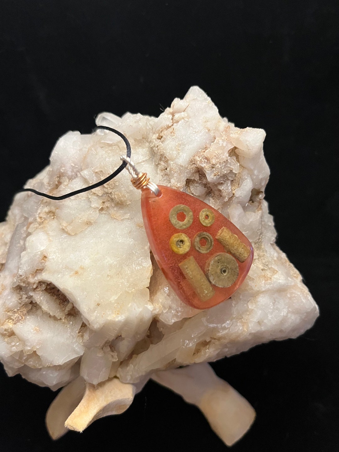Letting Go of Past and Grounding Pendant/natural Fossil/grounding ...