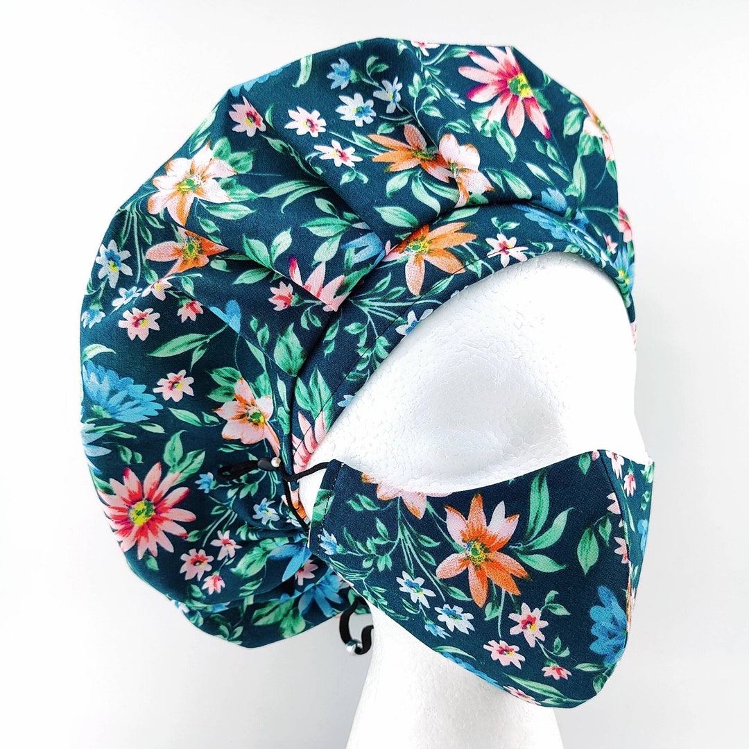 Scrub Caps for Women With Buttons Surgical Cap Women Scrub - Etsy
