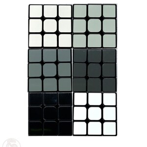 Greyscale Puzzle Cubes ~ Black and White Working Puzzle ~ Gothic Grey ...