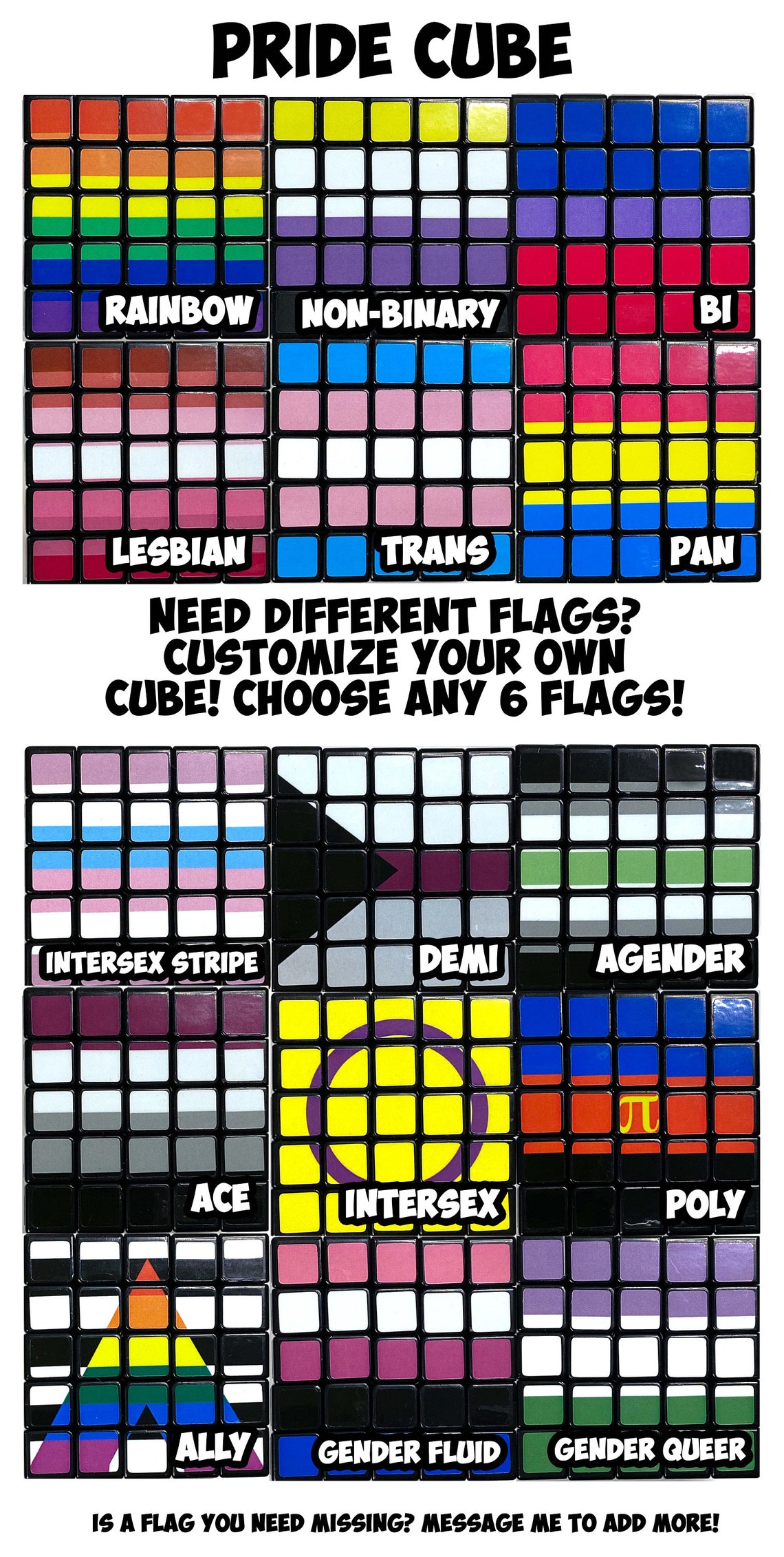 Pride Flags 5x5 Puzzle Cube Custom Pride Working Puzzle - Etsy