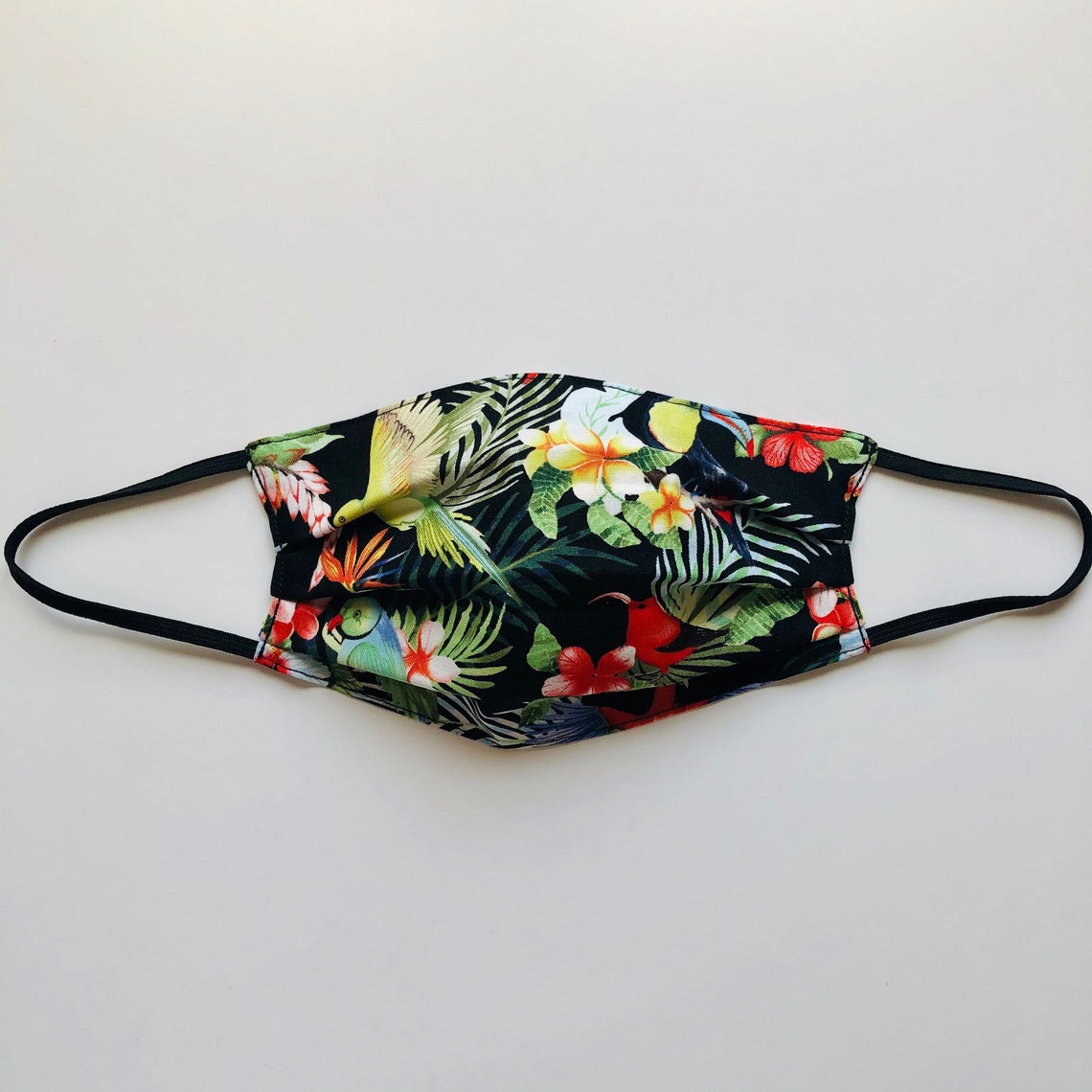 Tropical Birds and Flowers Face Mask - Etsy