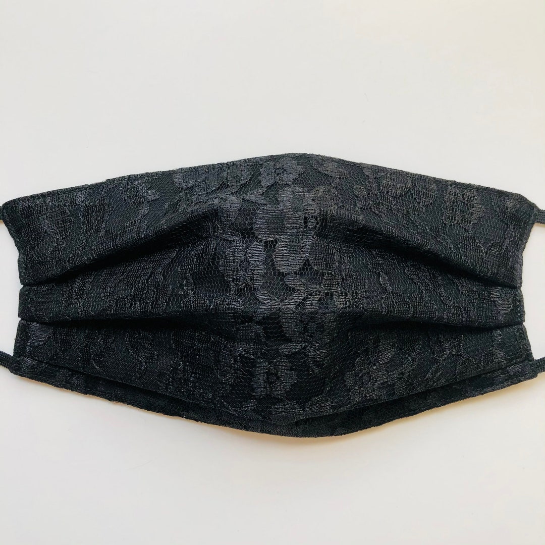 LACE Black Face Mask - Etsy
