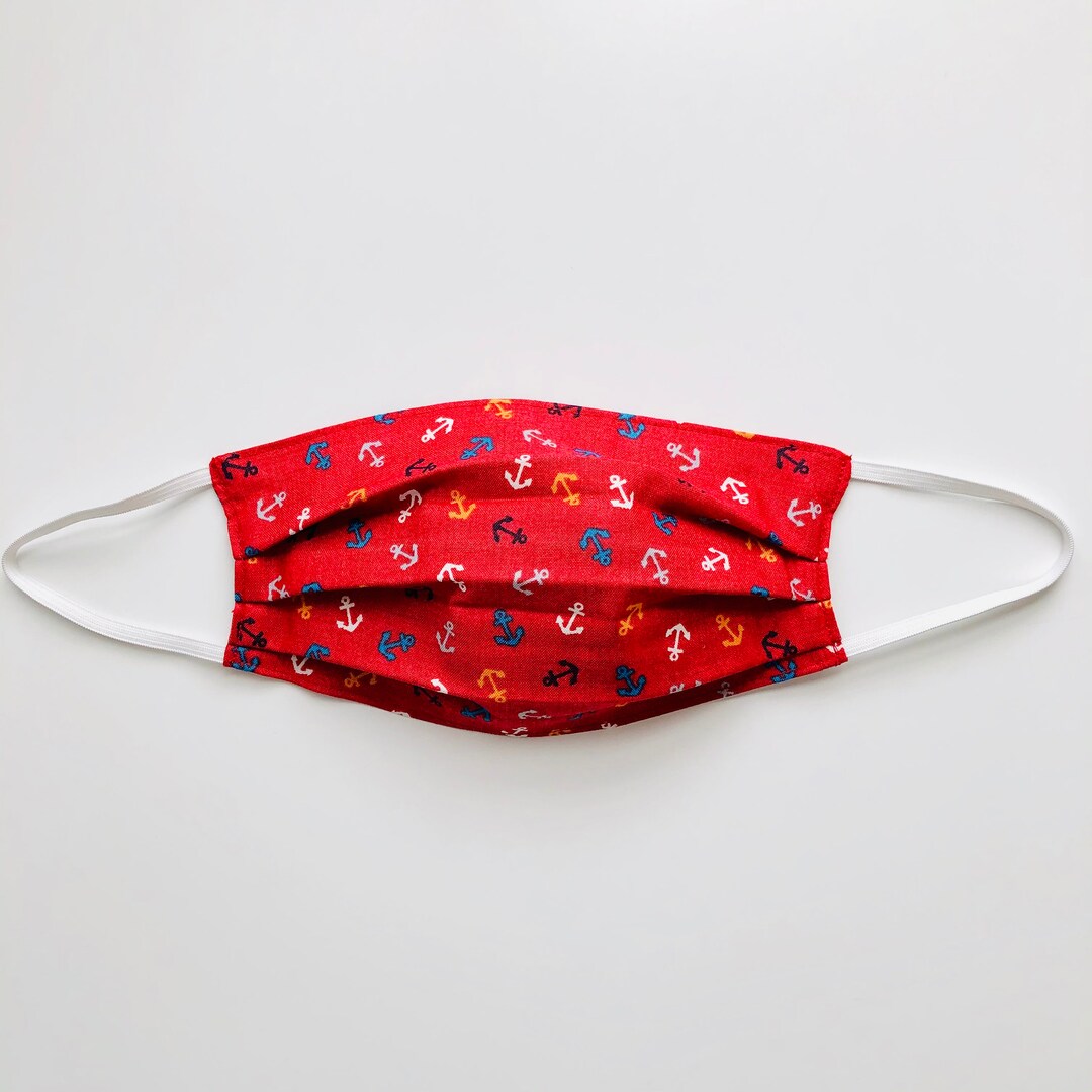 Red Anchor Face Mask - Etsy