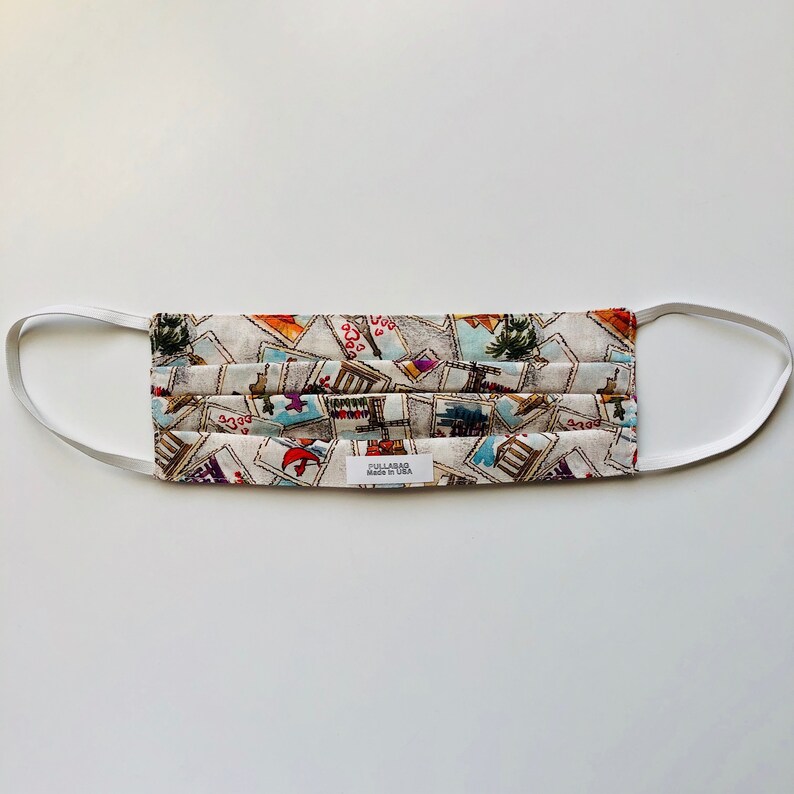 Travel Stamps Face Mask - Etsy