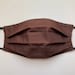 Solid Brown FACE MASK - Etsy