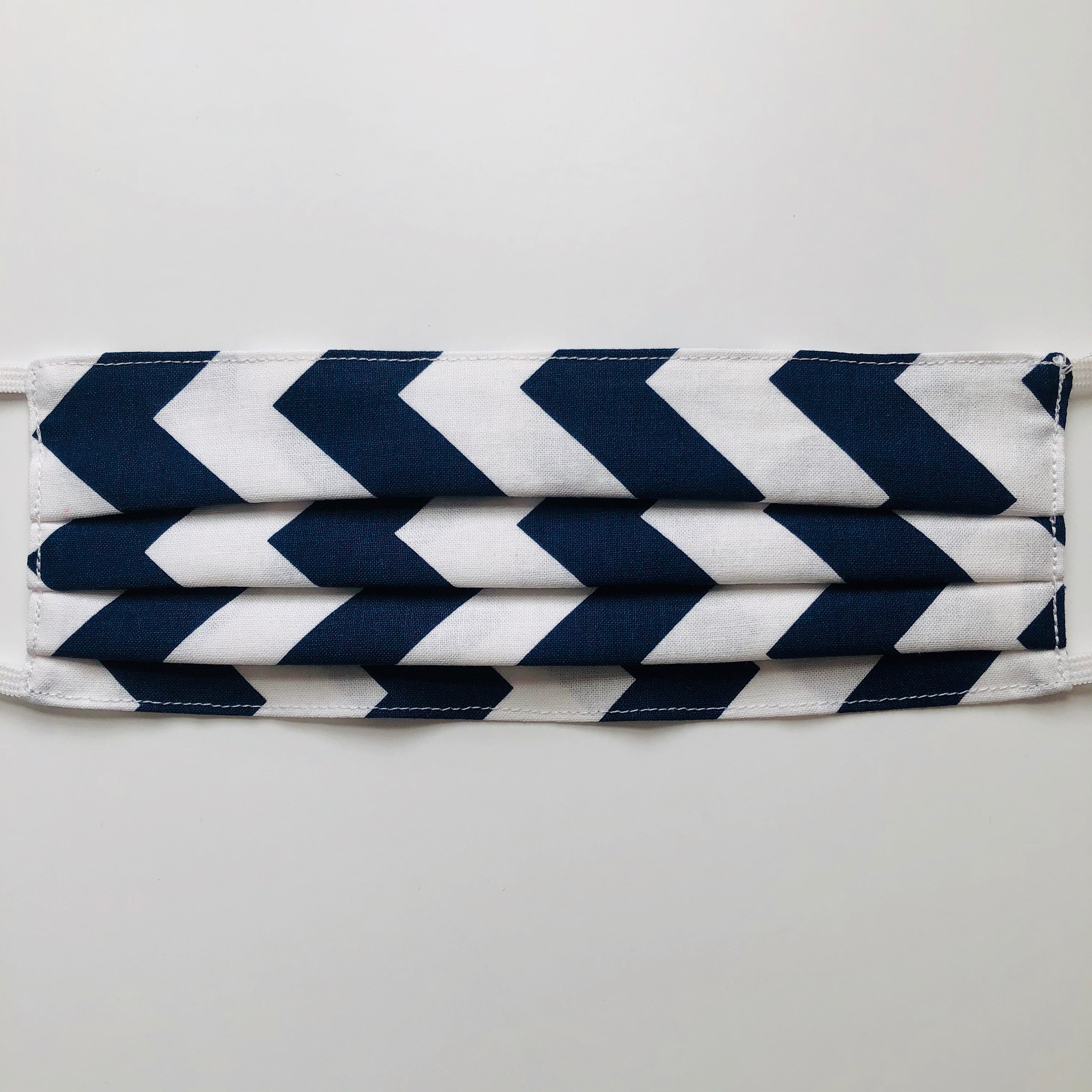 Navy and White Chevron Face Mask | Etsy