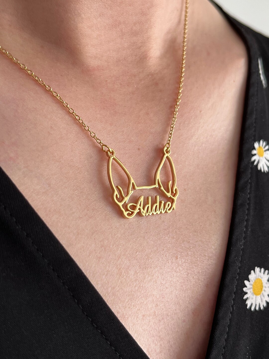 Personalized Dog Necklace for Women Dog Name Necklace - Etsy