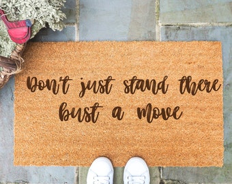 Bust a Move Doormat - Etsy