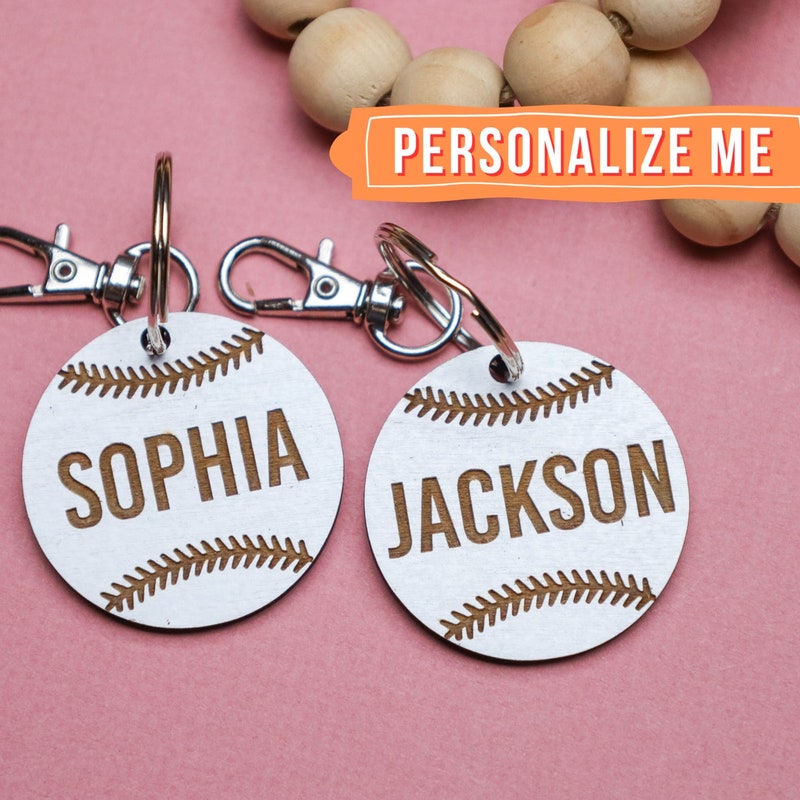 Baseball Keychain - Etsy
