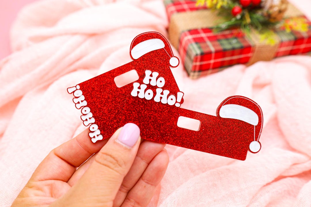 Christmas Badge Reel: Santa Hat Holiday ID, Nurse Gift - Etsy