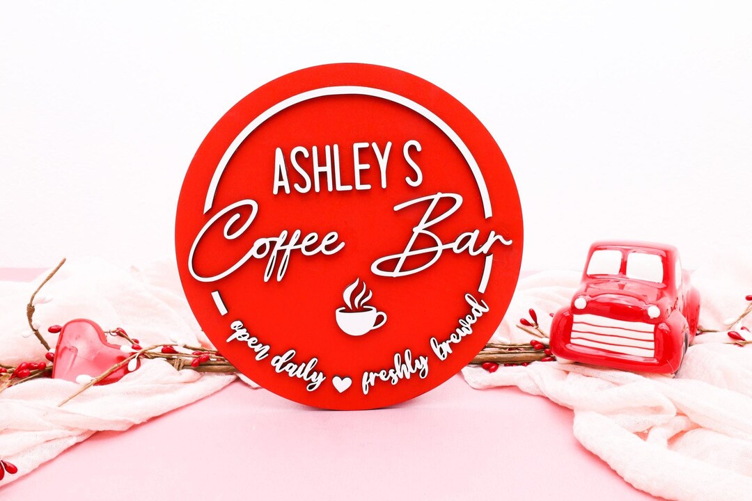 Personalized Coffee Sign,valentines Day Decor,coffee Lover Sign ...