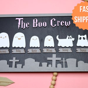 The Boo Crew Sign,halloween Family Sign,cute Halloween Decor,home Decor ...