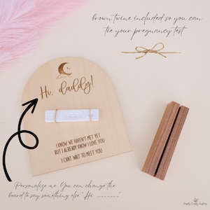 Pregnancy Announcement to Husband,hello Daddy Sign,pregnancy Reveal ...