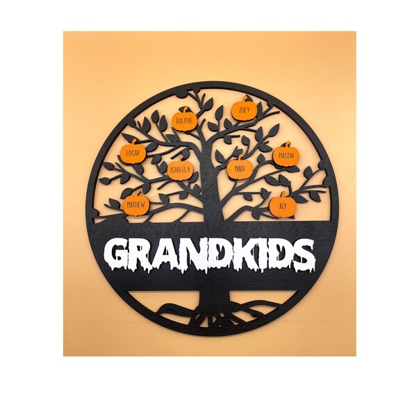 Spooky Family Treehalloween Decorhalloweenhalloween - Etsy