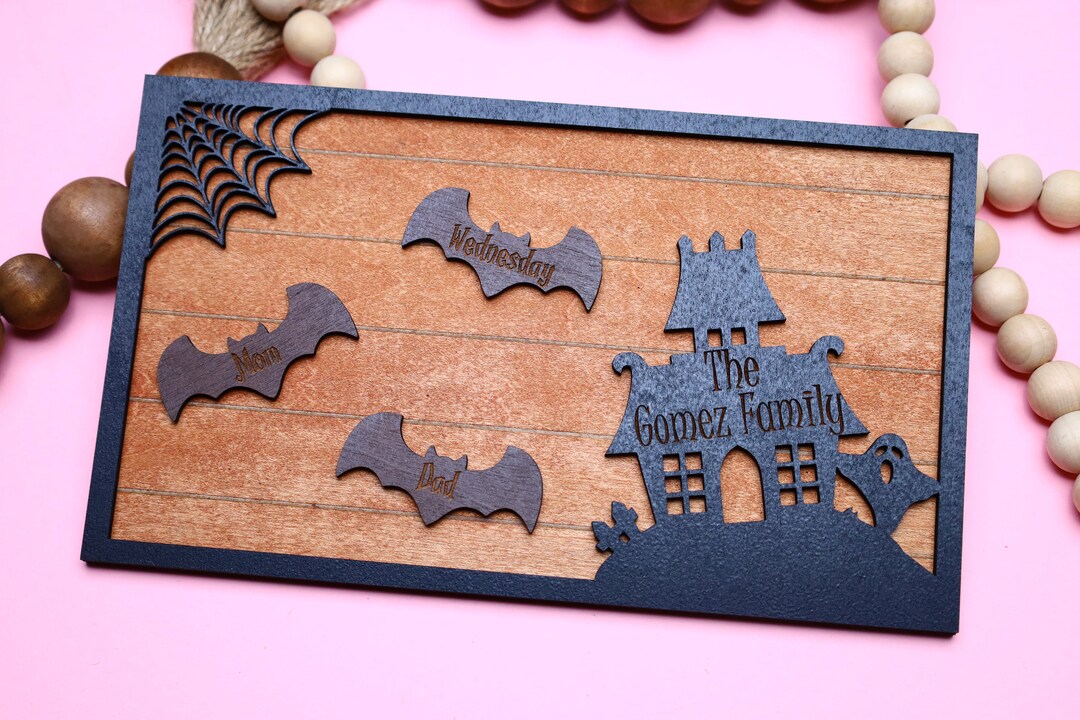 Halloween Decor,bat Sign,custom Family Sign,trick or Treat,fall Decor ...