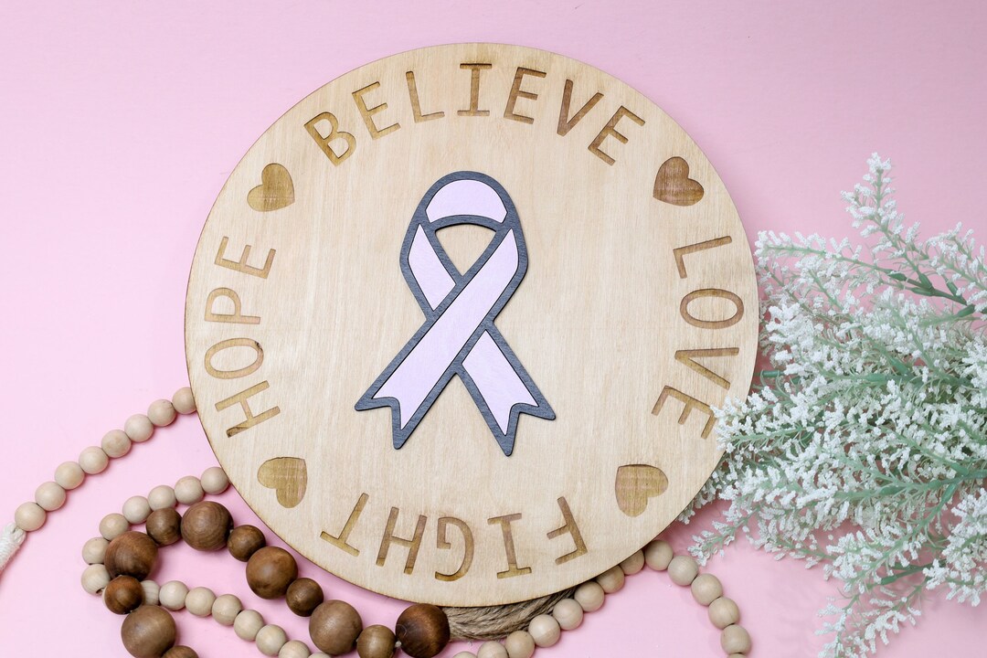 Lupus Hope Sign,lupus Awareness Month Decor,purple Ribbon Sign,lupus ...