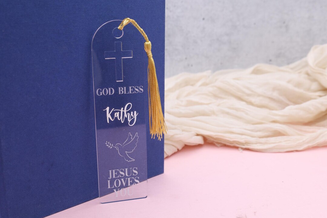Religious Acrylic Bookmark,jesus Love You Gift,god Bless Custom ...