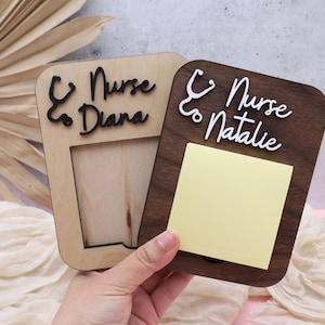 Personalized Doctor Sticky Note Holder: Engraved Wood, Medical Gift - Etsy