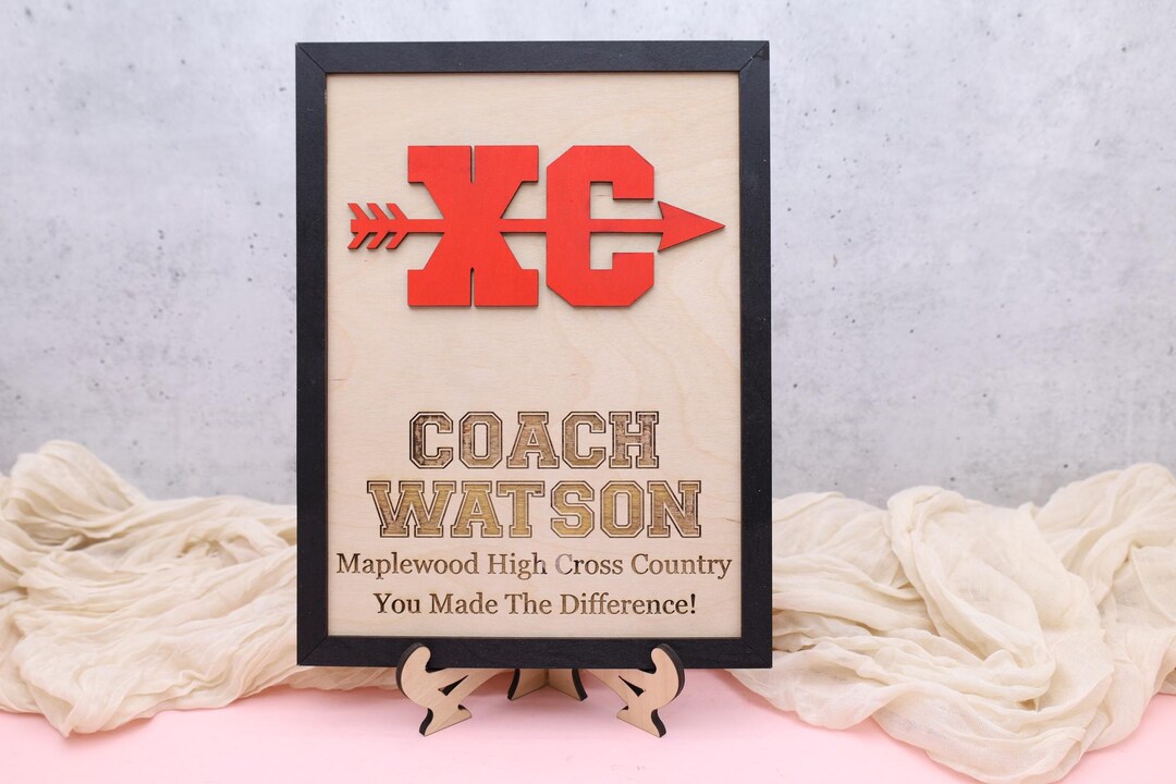 Personalized Wooden Coach Appreciation Plaque: for Cross Country - Etsy