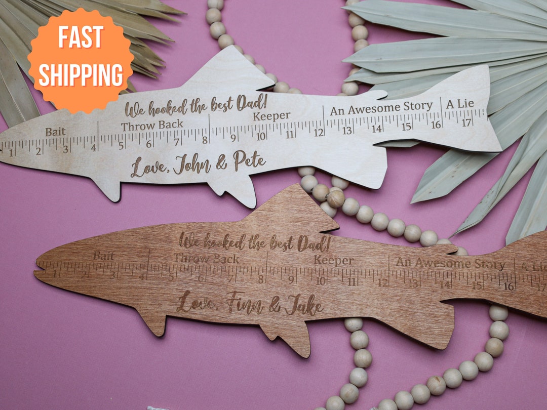 Fishing Ruler,trout Fish Gift,gift for Dad, Gift From Kids ...