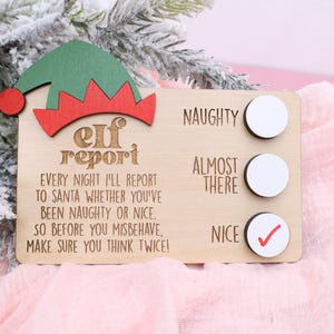 Personalized Elf Report: Christmas Behavior Tracker, Custom Elf Sign - Etsy