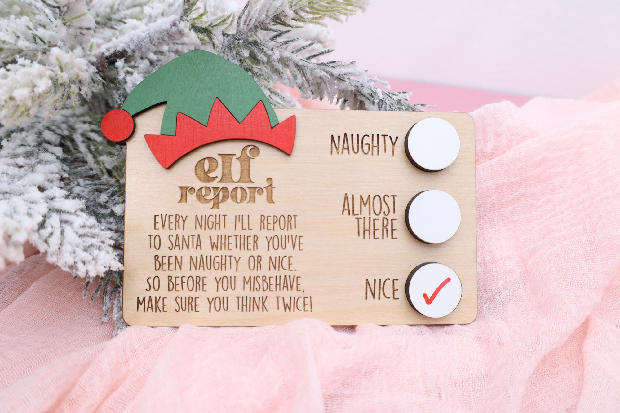 Personalized Elf Report: Christmas Behavior Tracker, Custom Elf Sign - Etsy