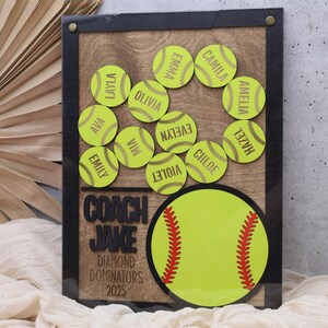 Personalized Softball Coach Gift,softball Team Gift,baseball Coach Gift ...