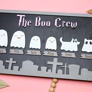 The Boo Crew Sign,halloween Family Sign,cute Halloween Decor,home Decor ...