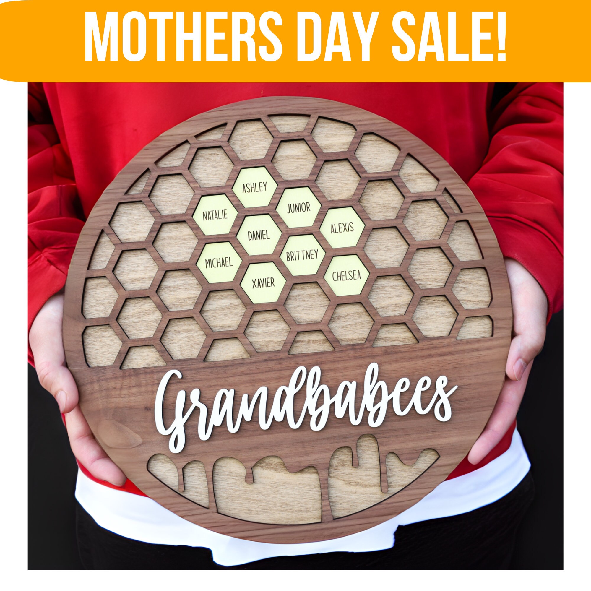 Bee Hive Family Tree Sign: Custom Engraved Wooden Gift - Etsy