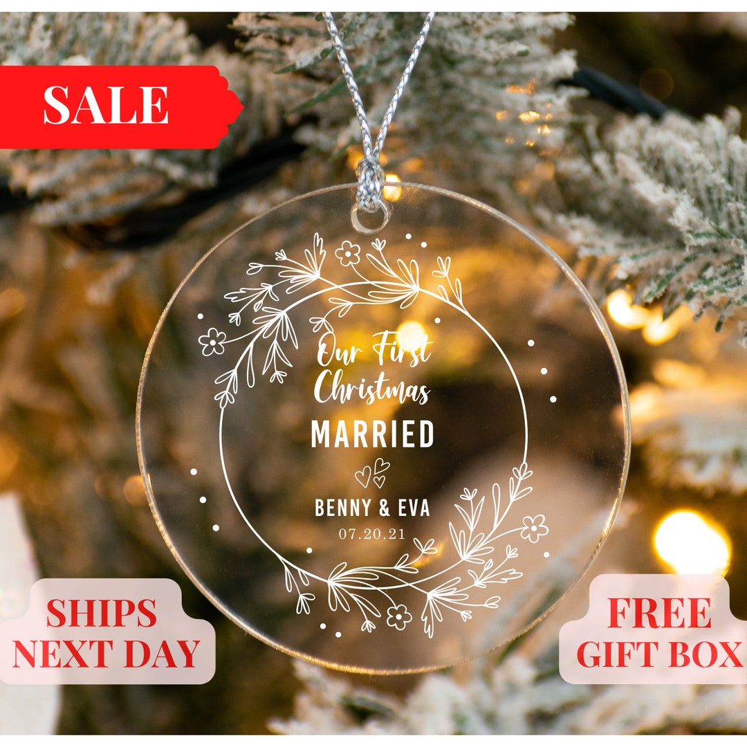 Our First Christmas Married,wedding Ornament,gift for Couple,newlywed ...