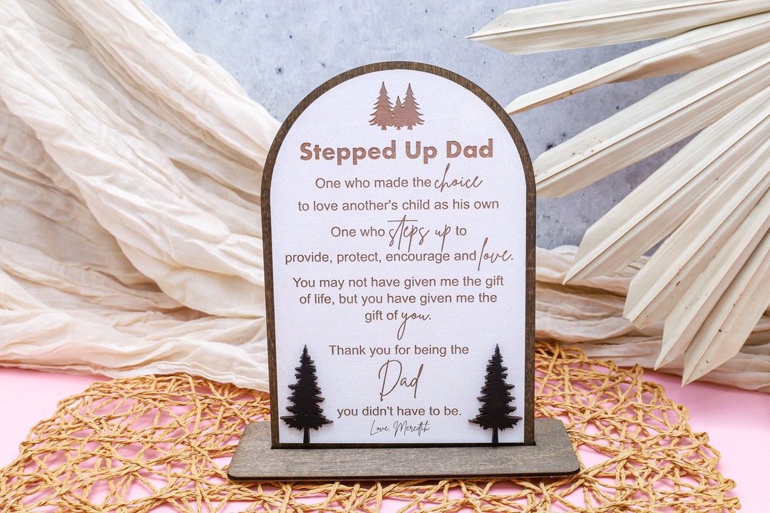 Bonus Dad Gift,stepped up Dad Sign,fathers Day Gift,step Dad Gift,gift ...