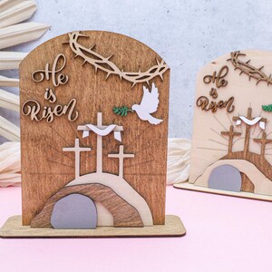 Empty Tomb Display,he is Risen,resurrection Sunday Decor,christian ...