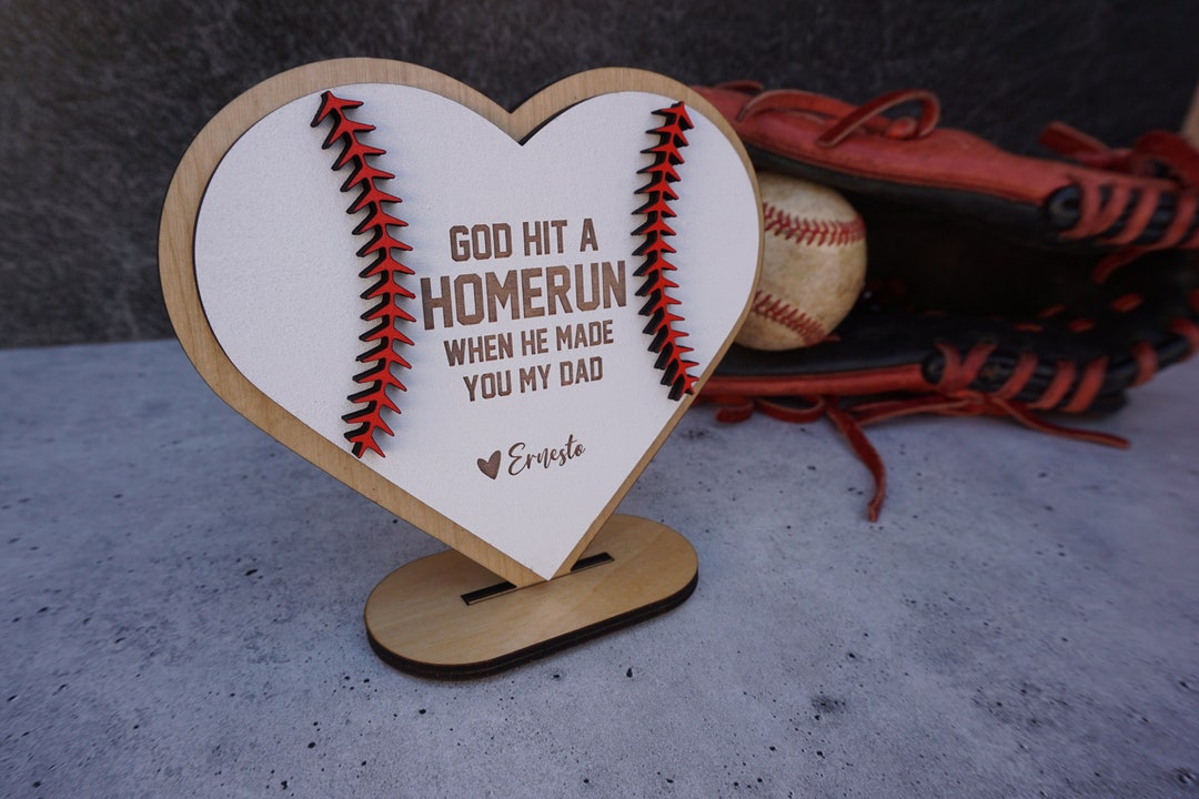 Father’s Day Baseball Sign,personalized Gifts for Dad From Kids,gift ...