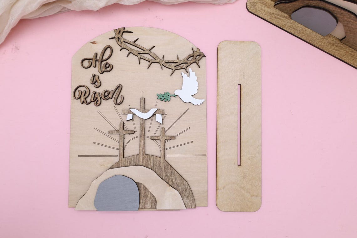 Empty Tomb Display,he is Risen,resurrection Sunday Decor,christian ...
