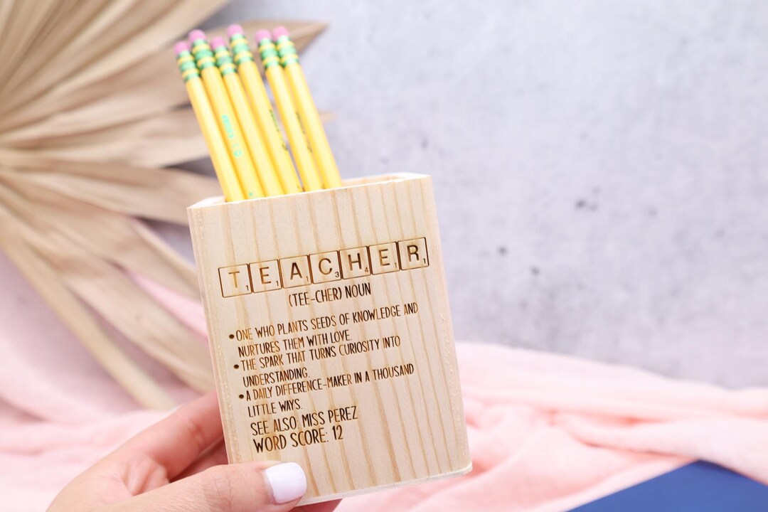 Teacher Pencil Holder,teacher Appreciation Gift,gift From Students ...