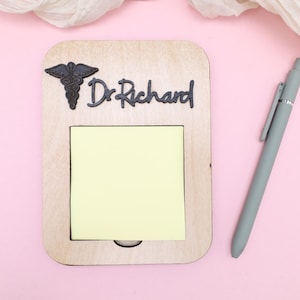 Doctor Sticky Notes Holder,doctor Appreciation,caduceus Gift,medical ...