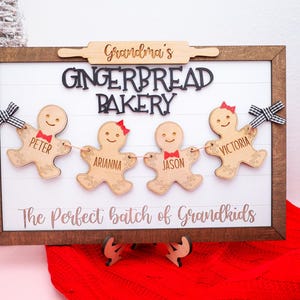 Gingerbread Bakery Sign,christmas Decor,family Christmas Sign,christmas ...