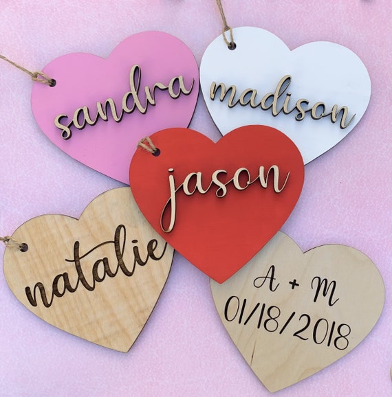 Heart Name Tags