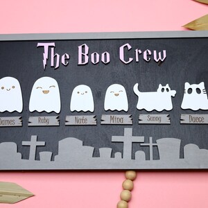 The Boo Crew Sign,halloween Family Sign,cute Halloween Decor,home Decor ...