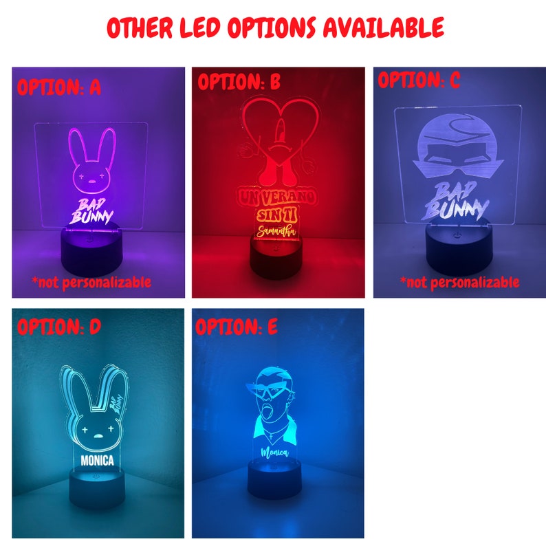Bad Bunnynight Lightled Lampsbad Bunny Merchlamp for - Etsy