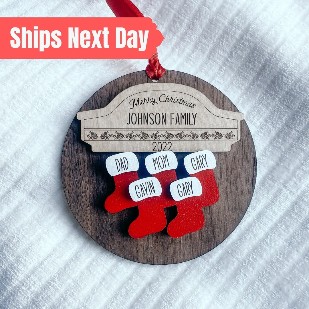 Stockings Ornament,personalized Family Christmas Ornaments,personalized ...