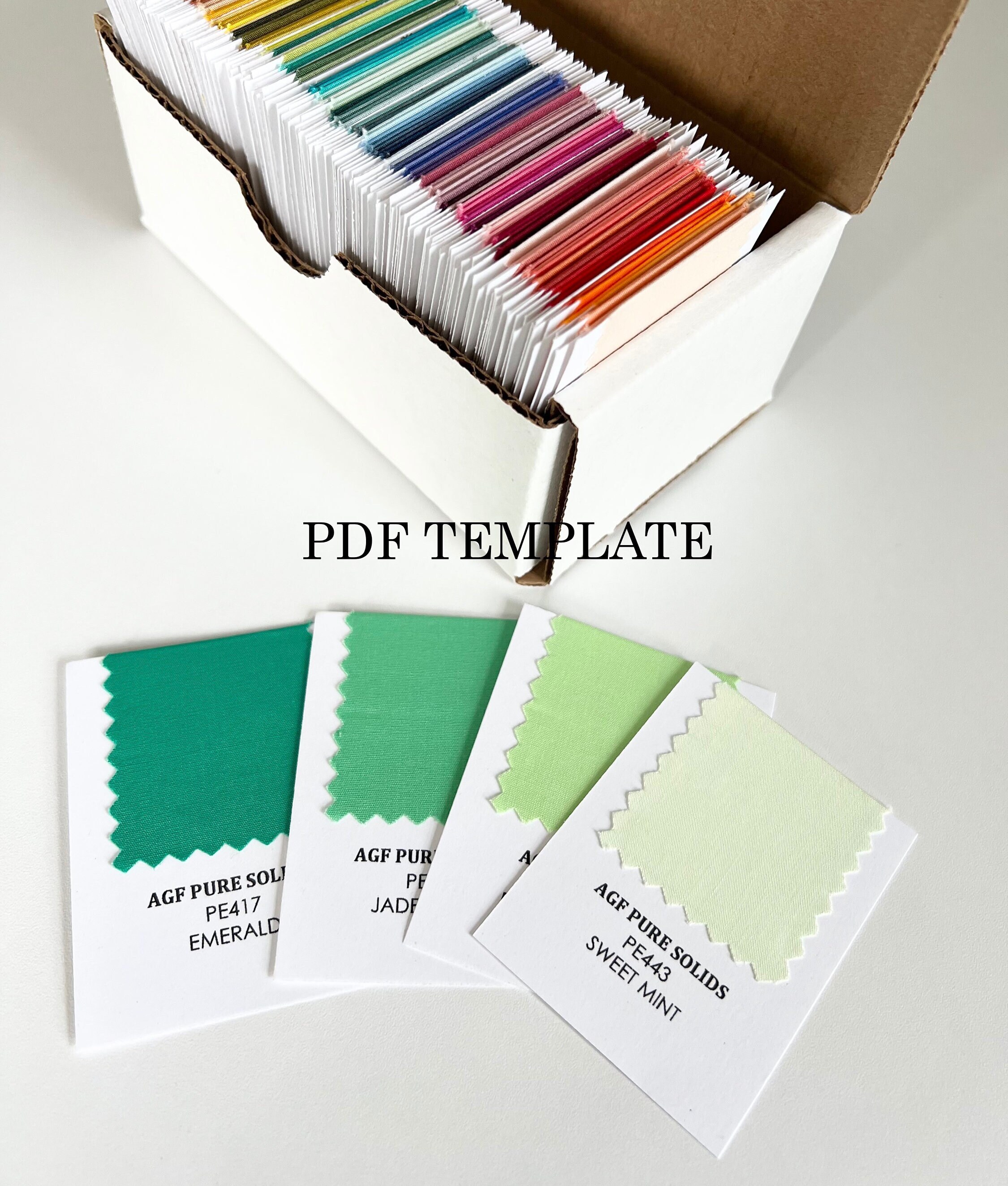 AGF Pure Solids PDF Template for Individual Fabric Swatches Digital ...