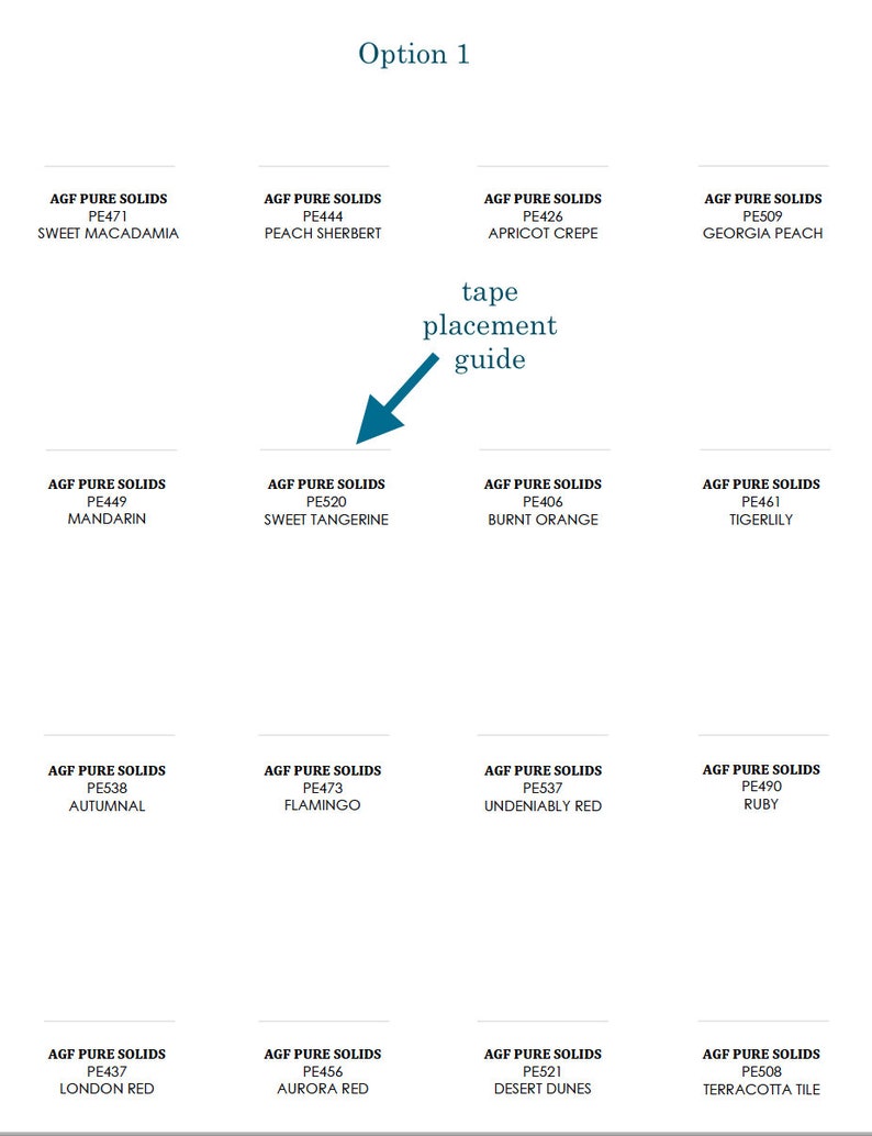 AGF Pure Solids PDF Template for Individual Fabric Swatches Digital ...