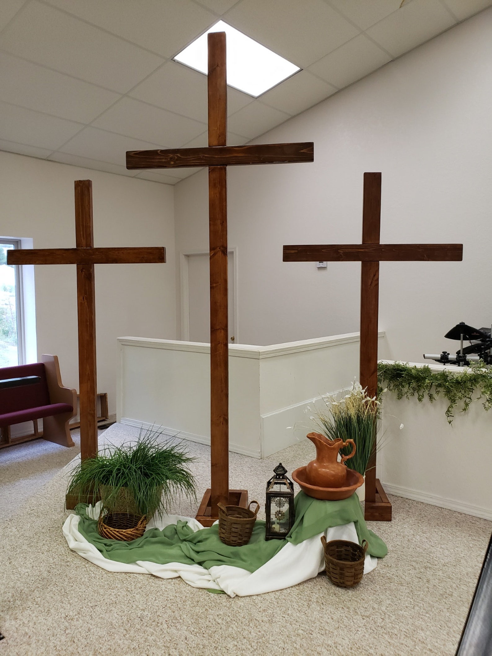 Large Rustic Wooden Cross, Ideal for Wedding Ceremony Backdrop ...