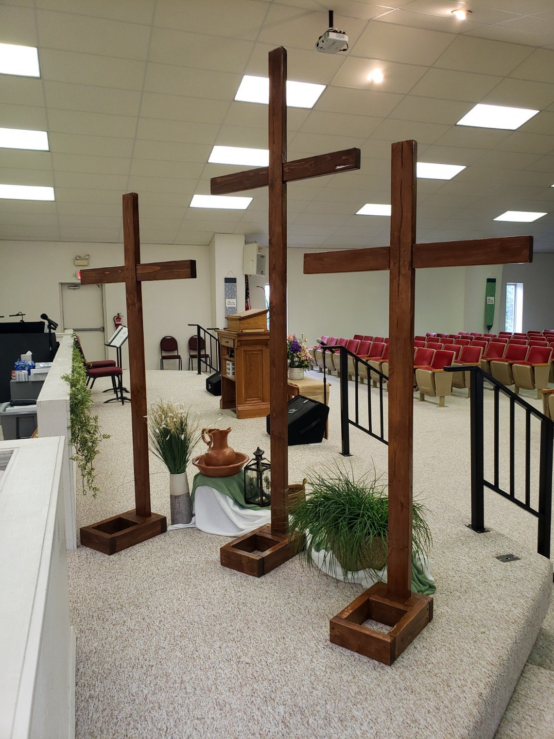 Large Rustic Wooden Cross, Ideal for Wedding Ceremony Backdrop ...