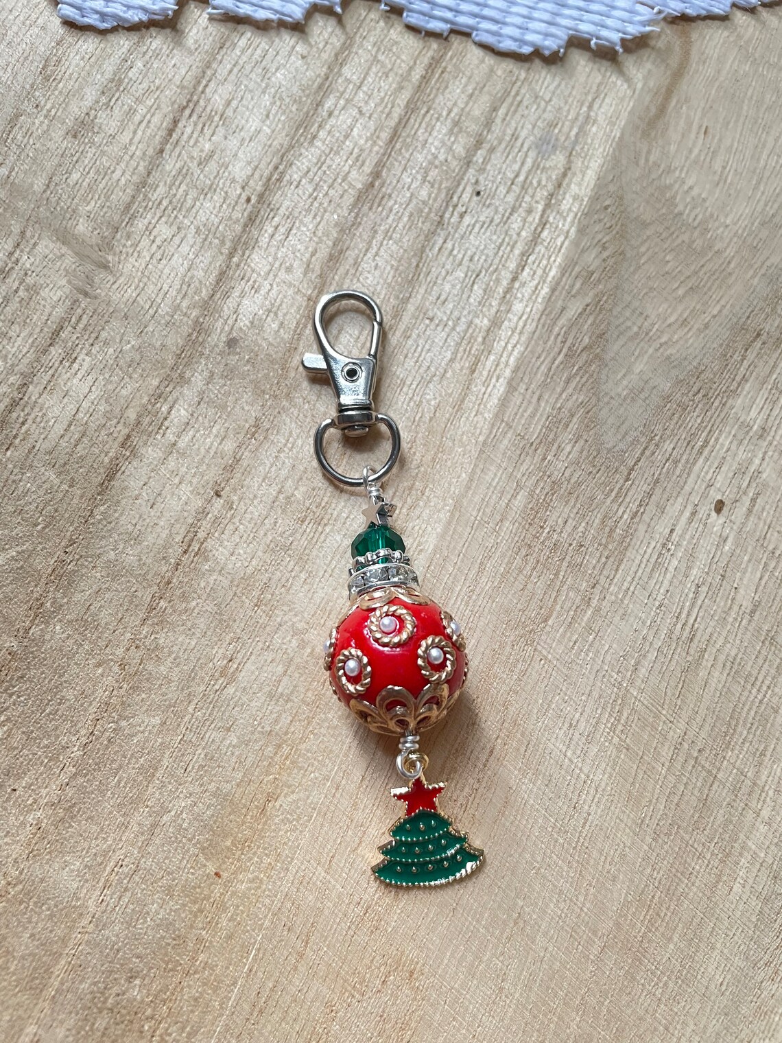 Holiday Keychain Purse Charms Christmas Charms Beaded - Etsy