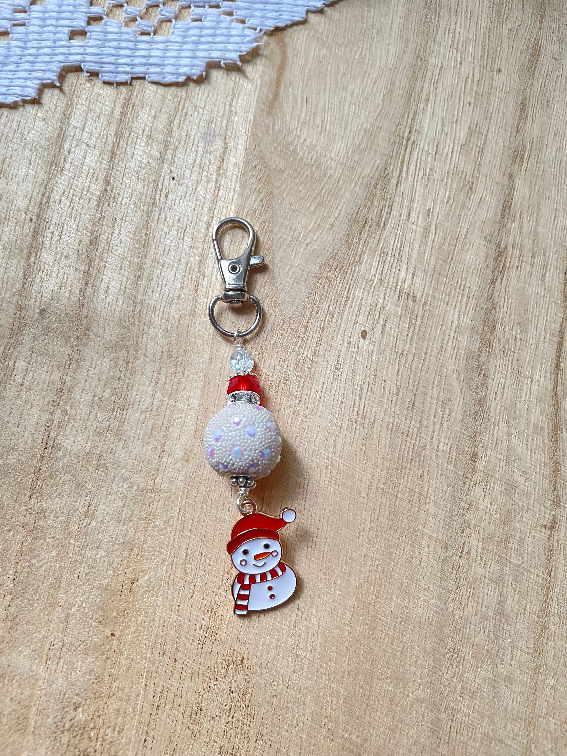 Holiday Keychain Purse Charms Christmas Charms Beaded - Etsy