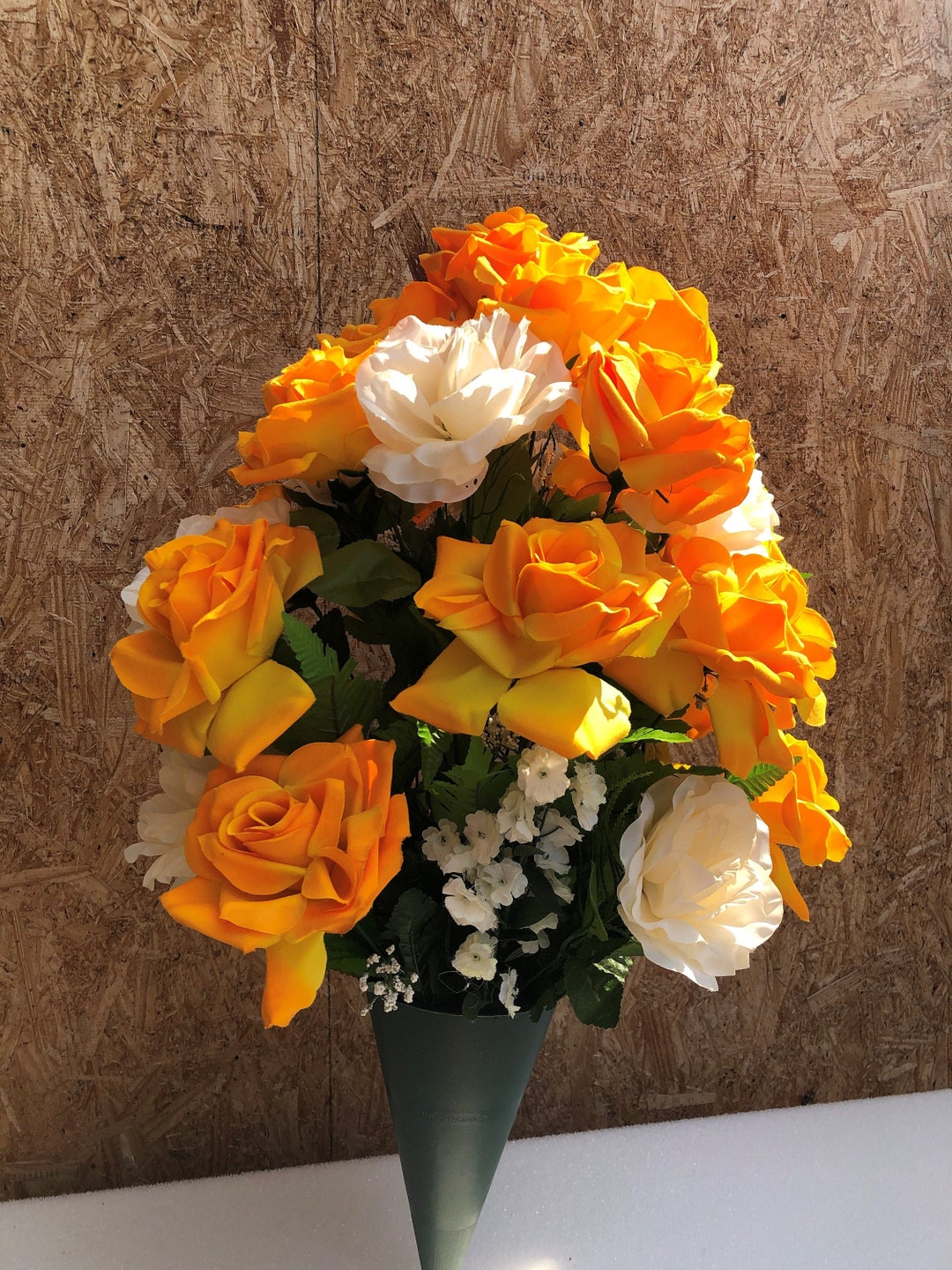 Golden Yellow Open Rose Bouquet - Etsy
