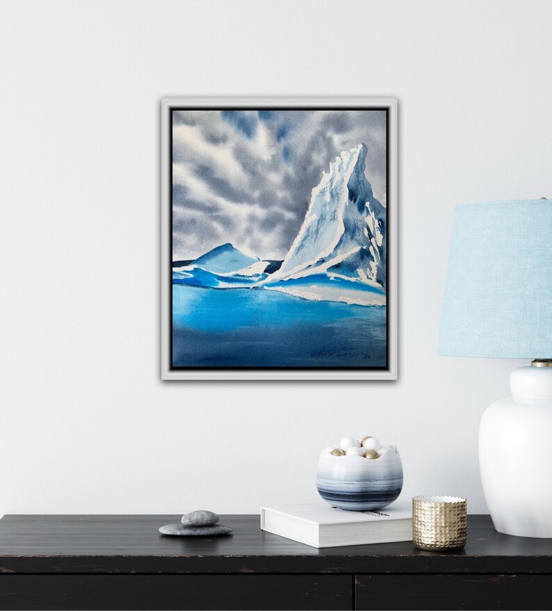 Original Iceberg Watercolor Painting: Alaska Landscape Art (9x12") - Etsy