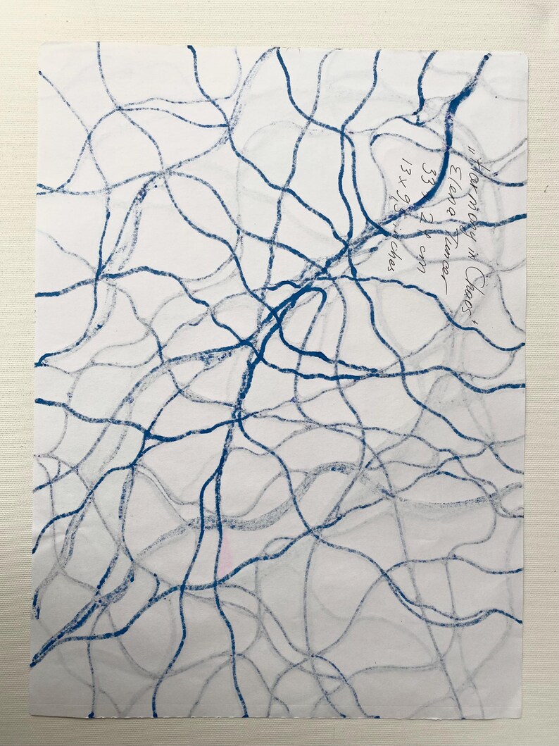 Neurographic Art Therapy ORIGINAL Painting Abstract Colorful Wall Decor ...